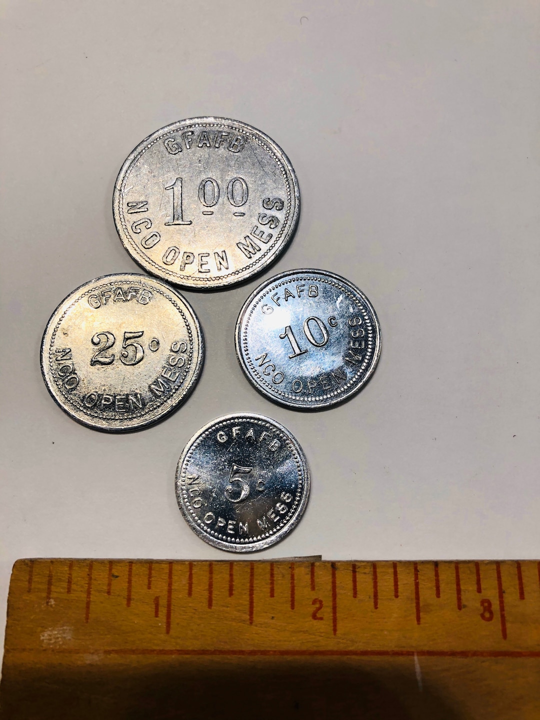 Vintage Grand Forks Air Force Tokens: ND Aluminum Set of 4 - Etsy