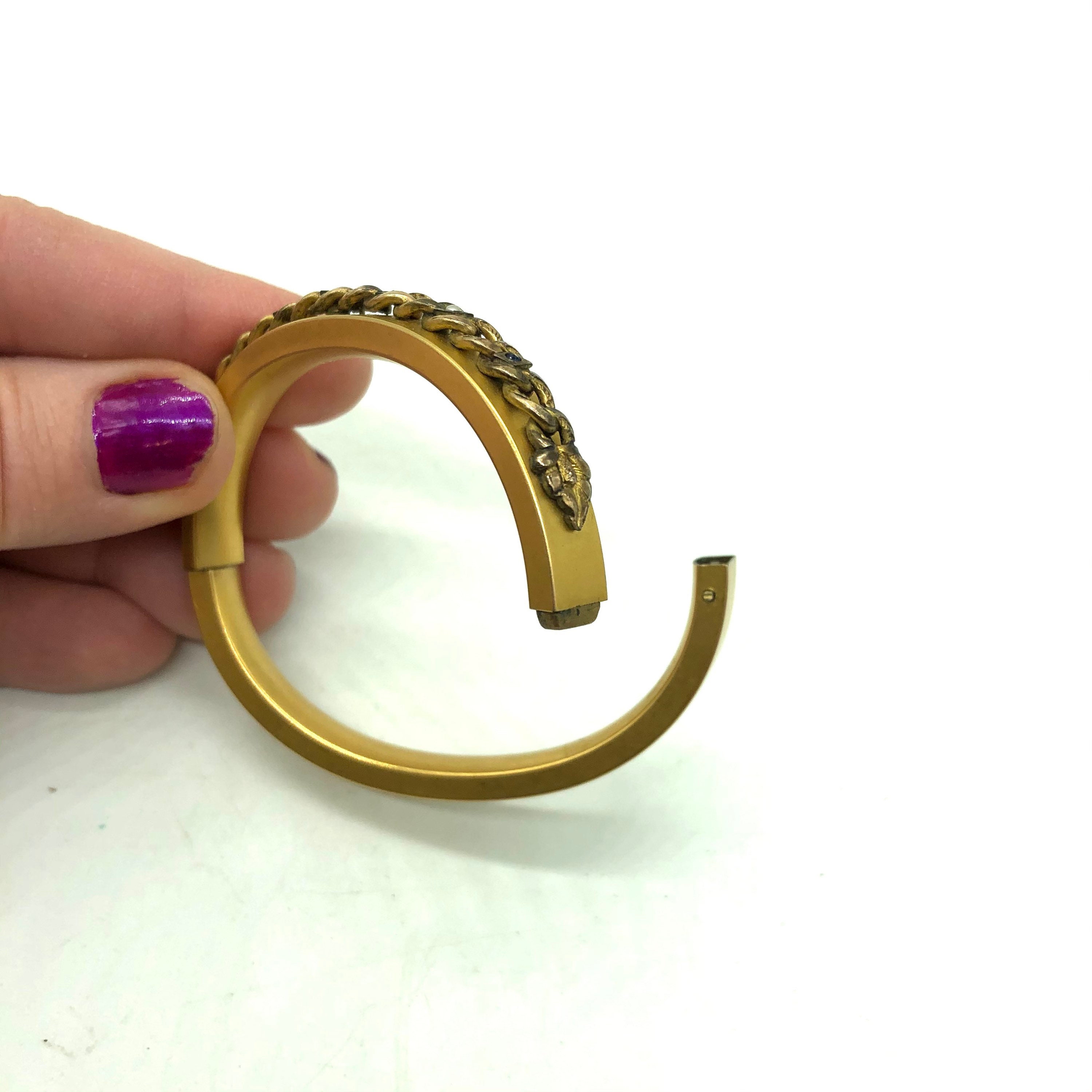 Vintage Signed S.O. Bigney & Co Edwardian Gold Tone Bangle | Etsy