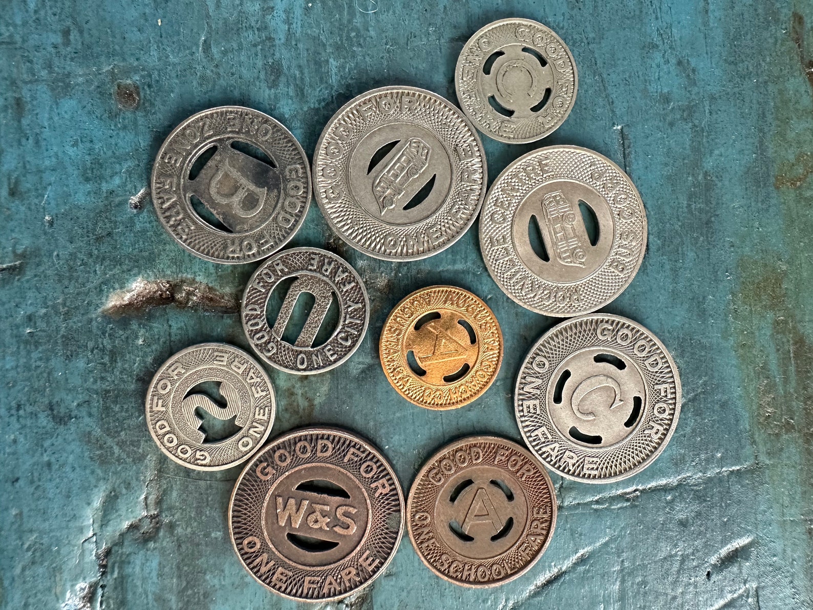 Vintage Transportation Bus Railroad Subway Token Lot of 10 Tokens ...
