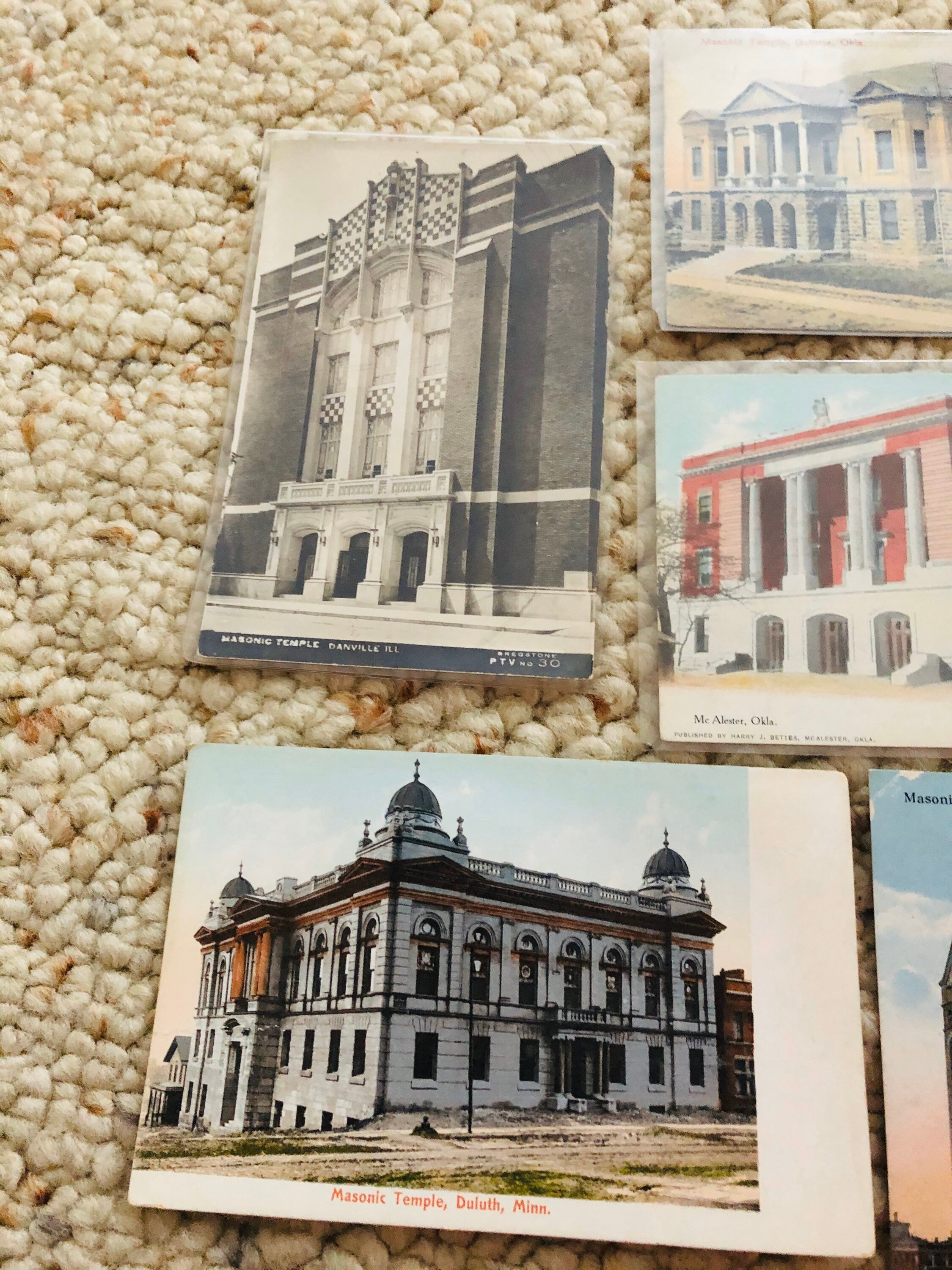 Vintage Antique Masonic Postcards Lot of 8 Masons | Etsy