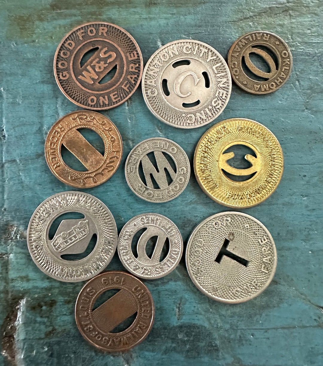 Vintage Transportation Bus Railroad Subway Token Lot of 10 Tokens ...