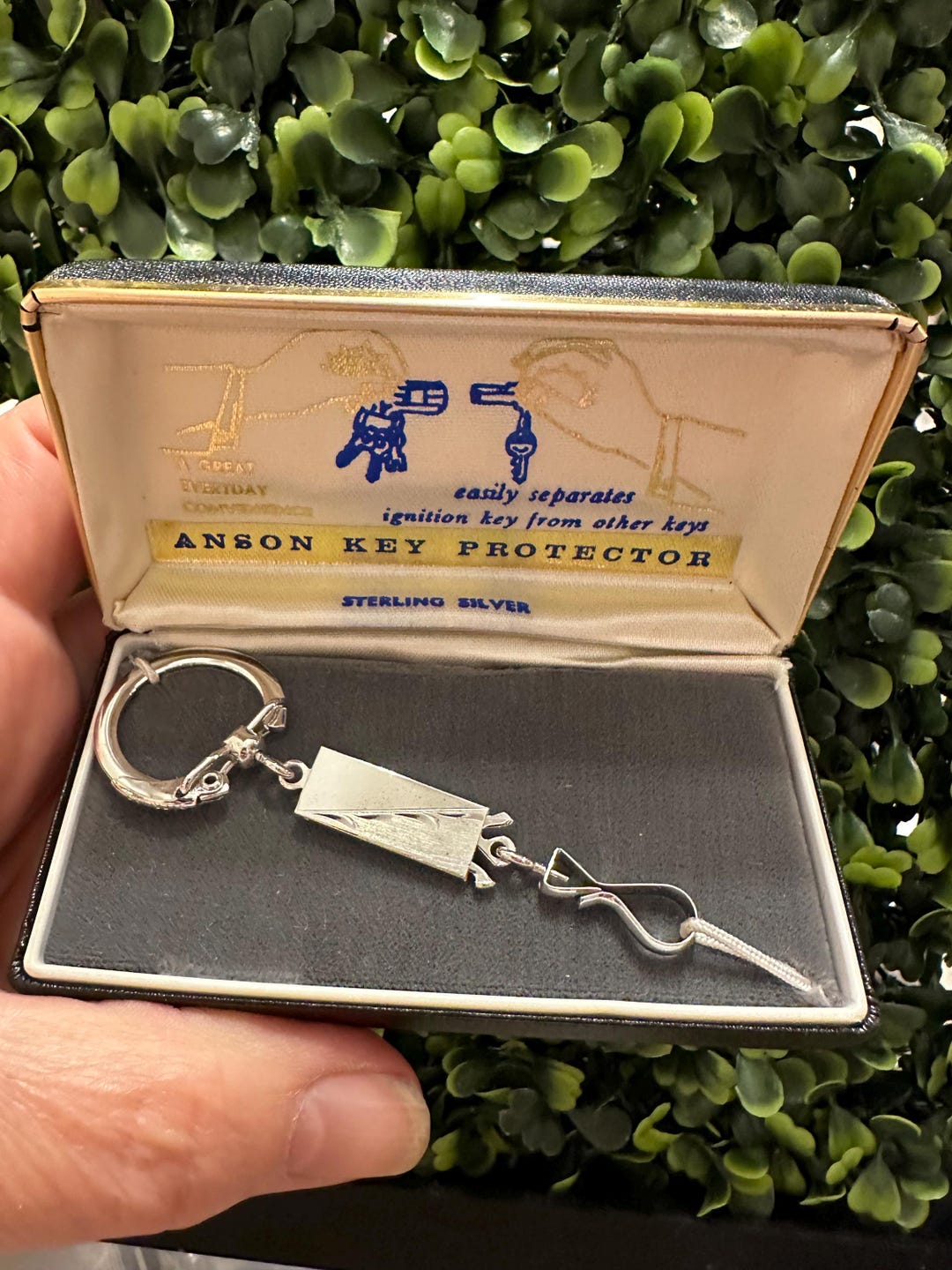Vintage Anson Sterling Keychain - Etsy