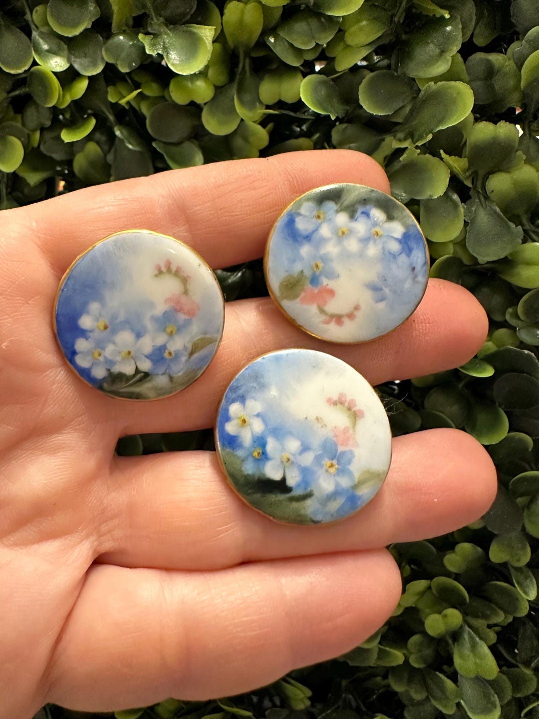 Vintage Gorgeous Handpainted Porcelain Cufflinks - Etsy