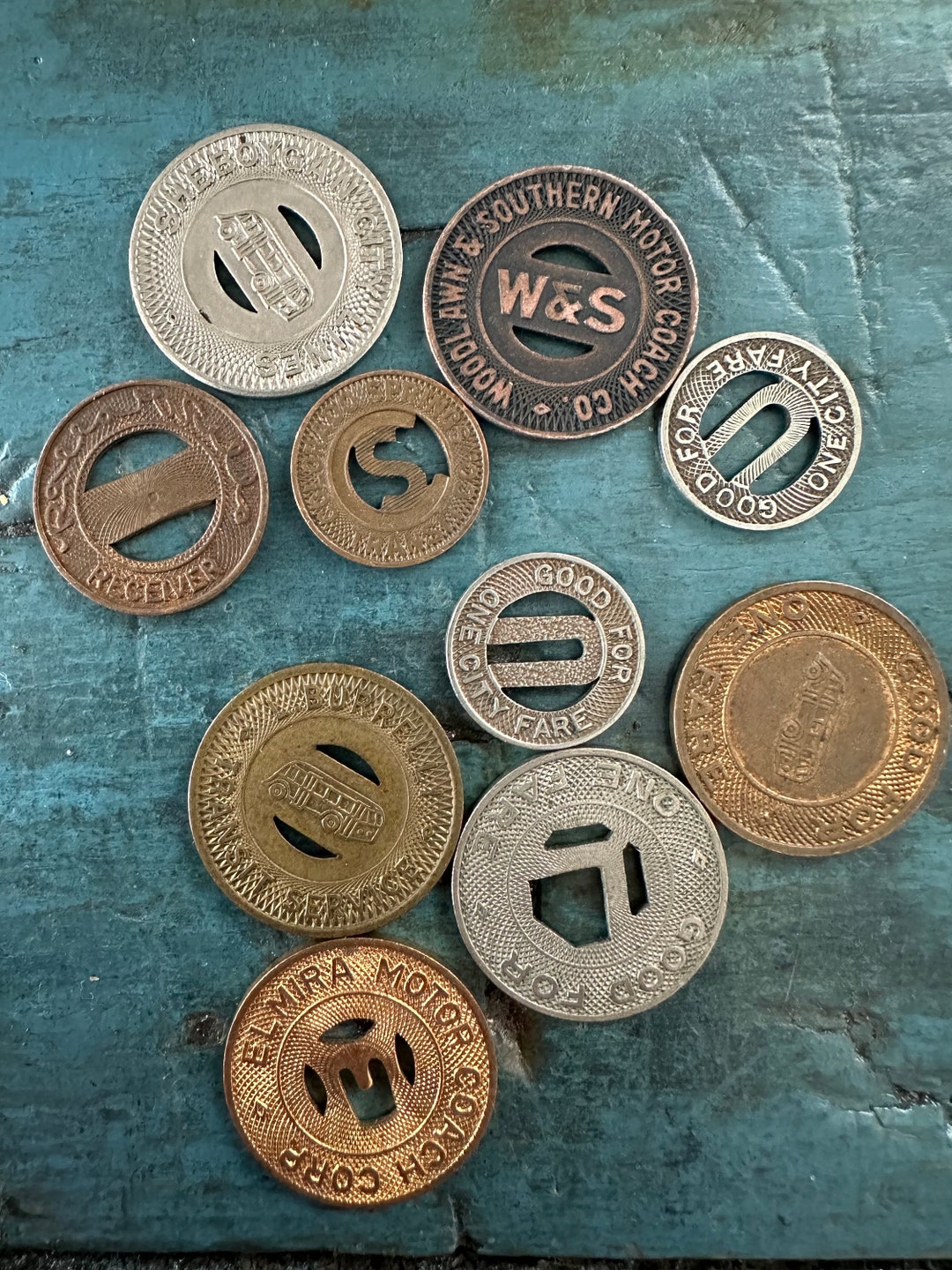 Vintage Transportation Bus Railroad Subway Token Lot of 10 Tokens ...