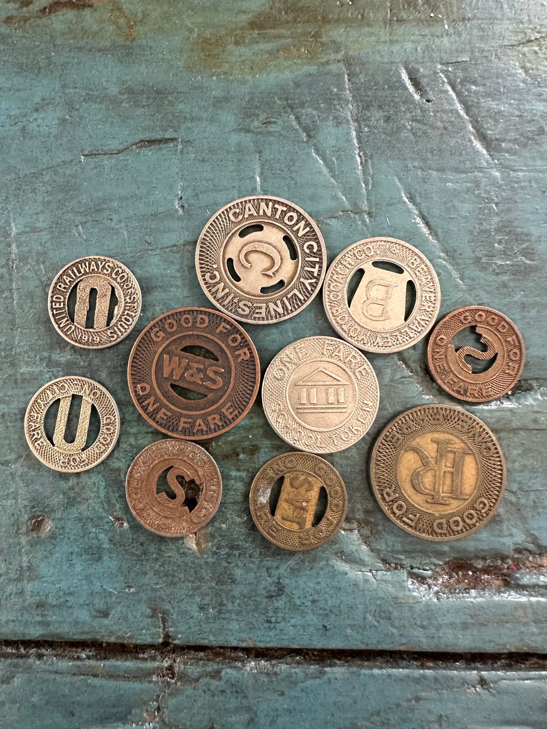 Vintage Transportation Bus Railroad Subway Token Lot of 10 Tokens ...