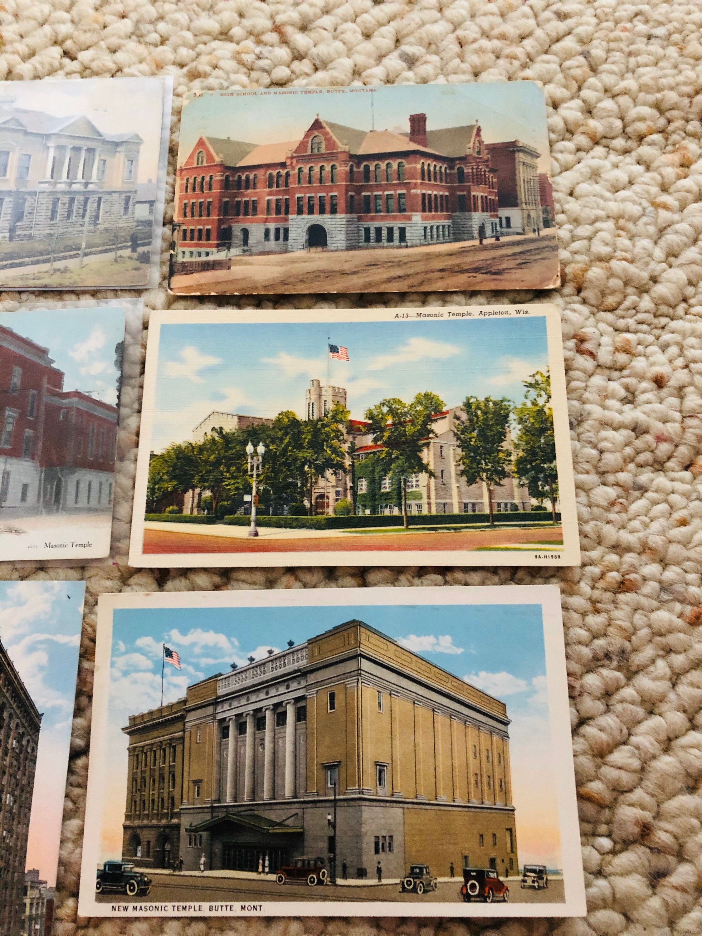 Vintage Antique Masonic Postcards Lot of 8 Masons | Etsy