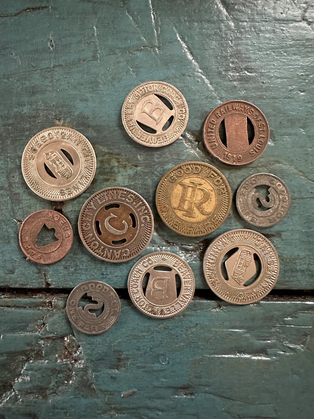 Vintage Transportation Bus Railroad Subway Token Lot of 10 Tokens ...
