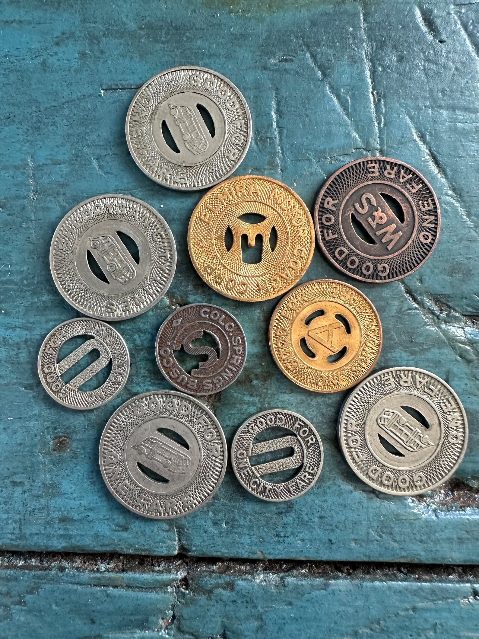 Vintage Transportation Bus Railroad Subway Token Lot of 10 Tokens ...