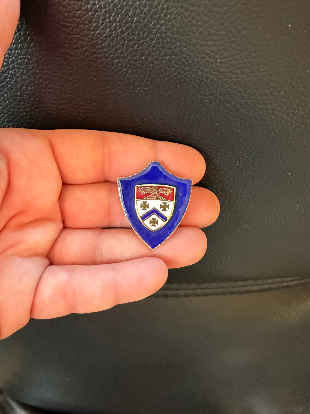 Vintage Jewelry Brooch Beautiful Enamel Military Shield Pin - Etsy