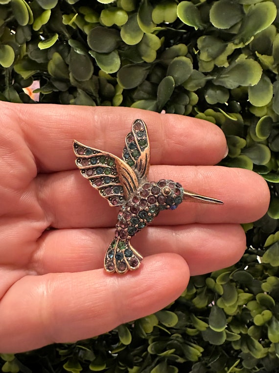 Vintage 1928 hummingbird brooch - Gem