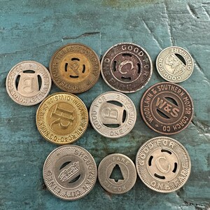 Vintage Transportation Bus Railroad Subway Token Lot of 10 Tokens ...