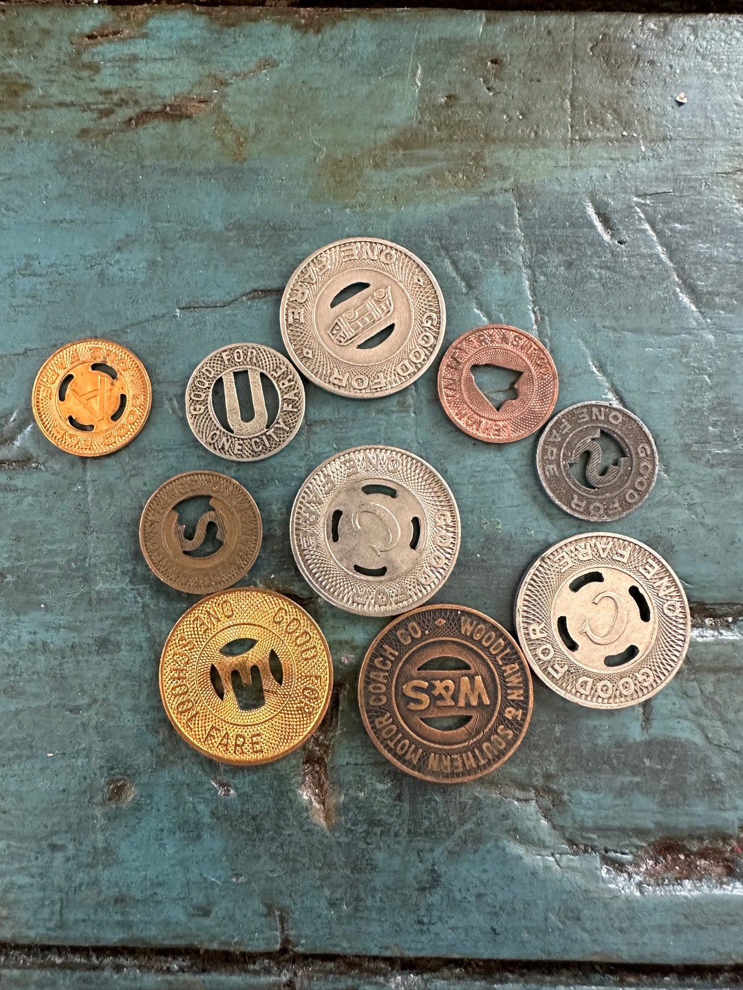 Vintage Transportation Bus Railroad Subway Token Lot of 10 Tokens ...