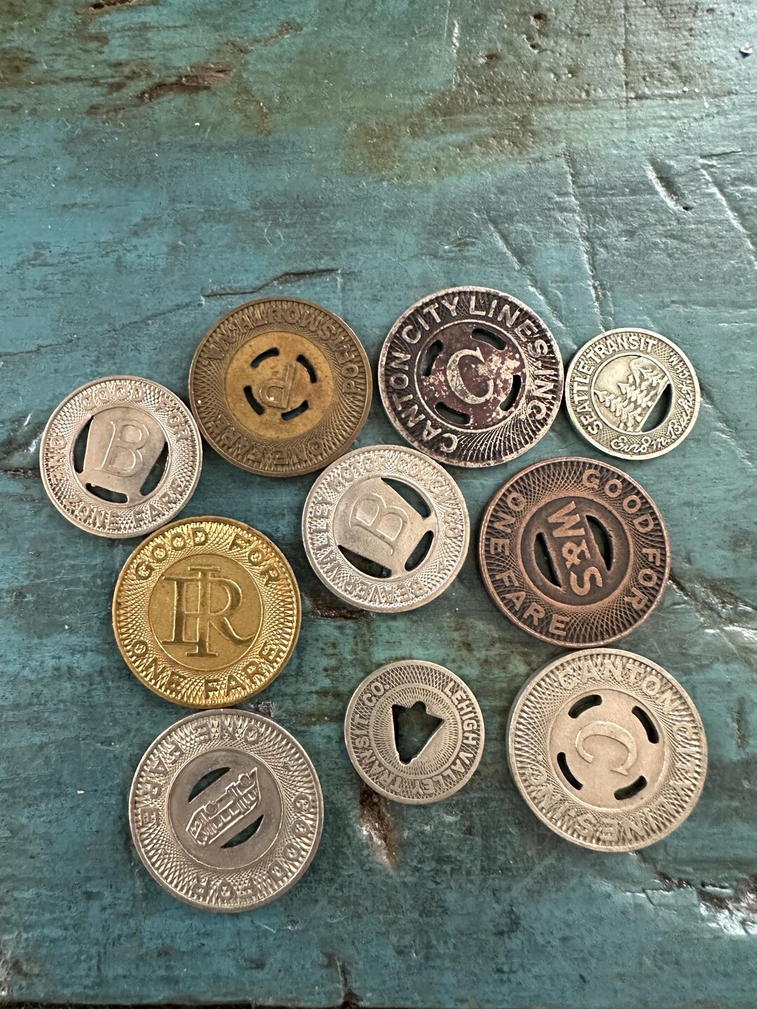 Vintage Transportation Bus Railroad Subway Token Lot of 10 Tokens ...