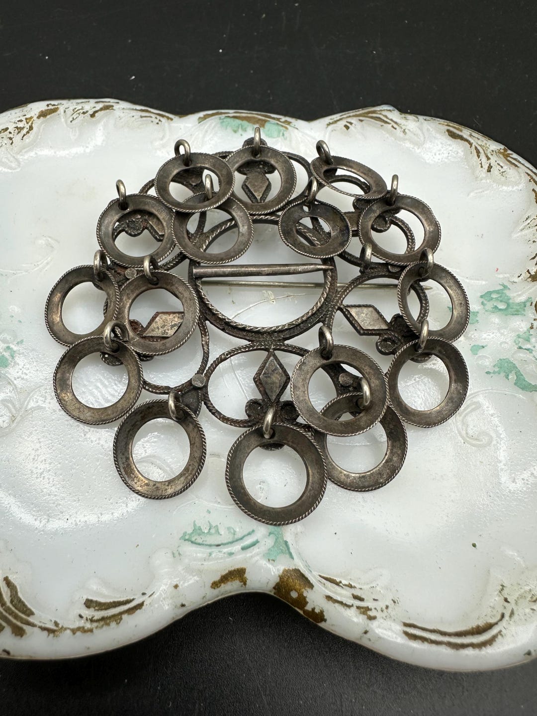 Vintage Broken Signed 830s Silver Brooch Repair Component Scottish Sash ...