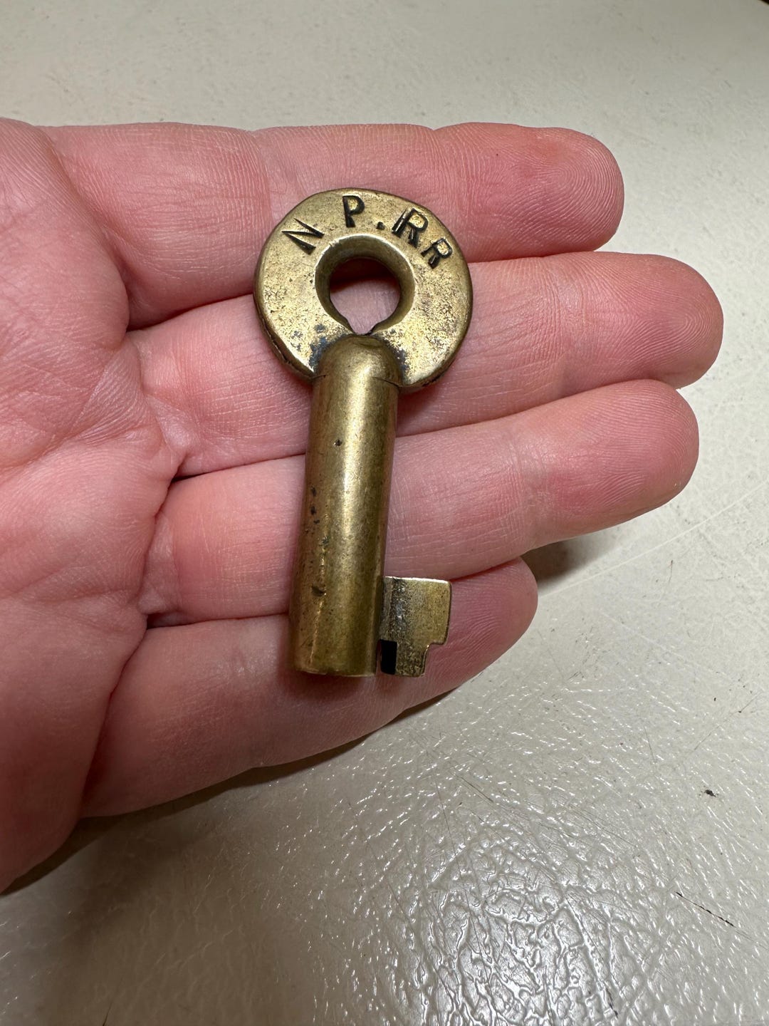Vintage Northern Pacific Railway Railroad Key Brass - Etsy