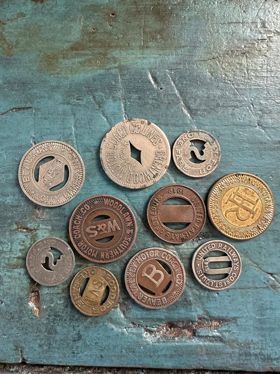 Vintage Transportation Bus Railroad Subway Token Lot of 10 Tokens ...