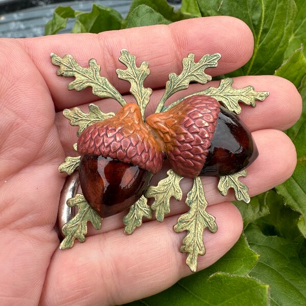 Brooch Acorn - Etsy