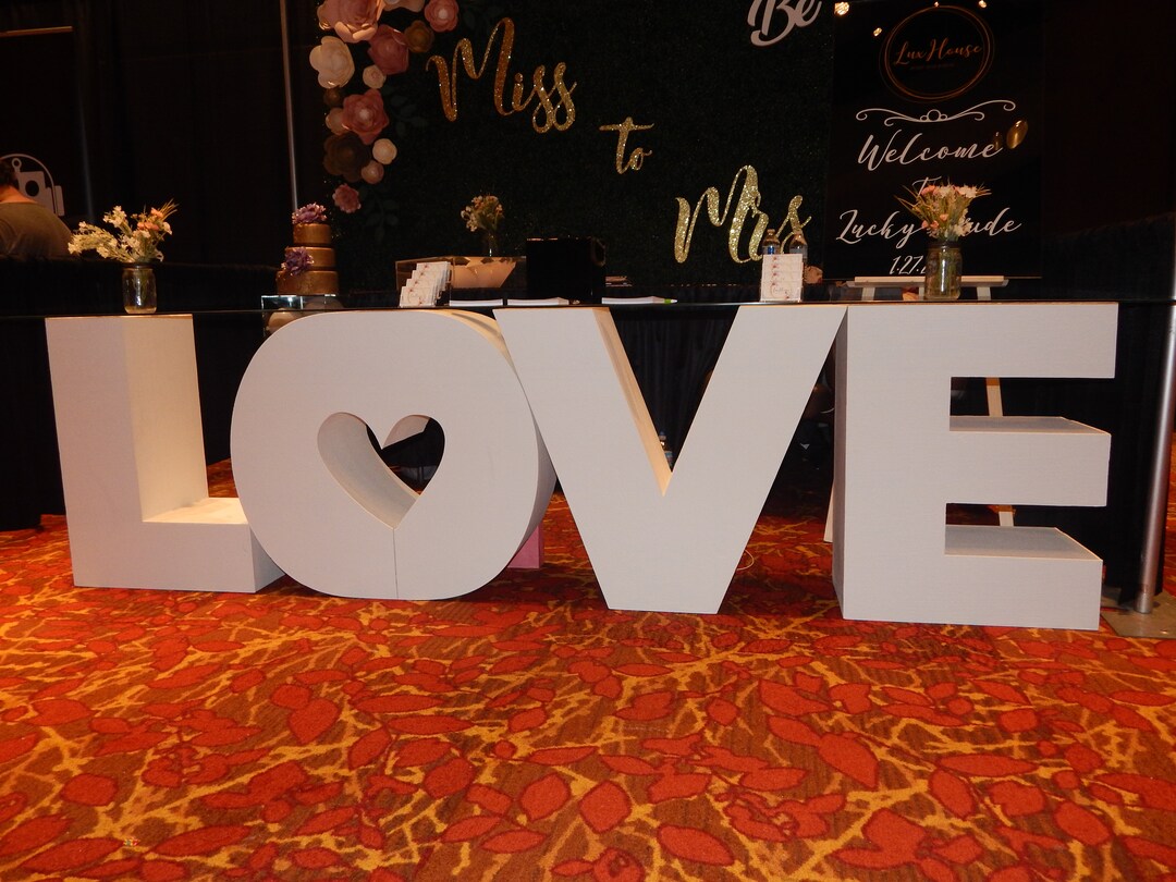 Large LOVE Foam Letters, , Table Base Letters, Big Letters, Styrofoam ...