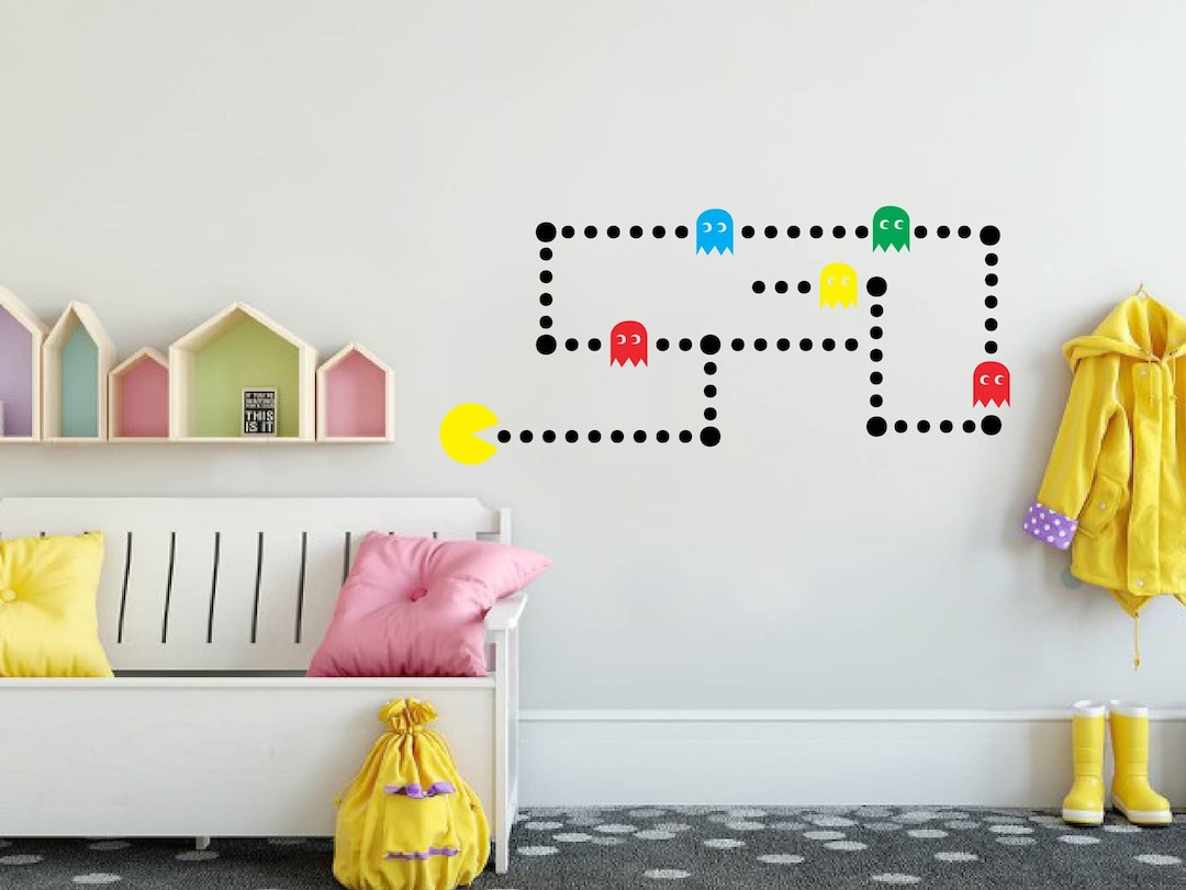 Kids Room Wall Art Packman - Vinyl Wall Decal - Home Wall Decal ...