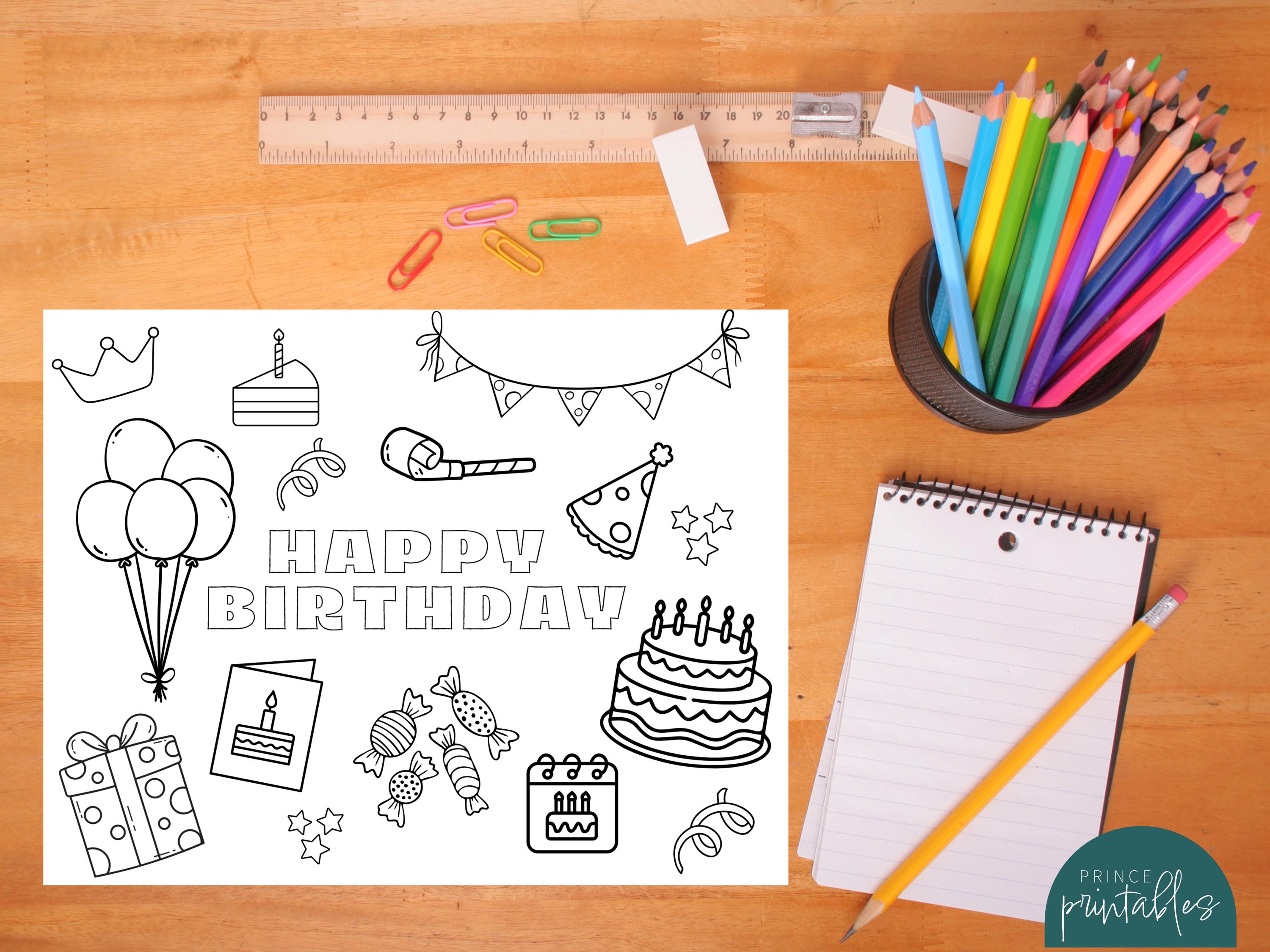 Happy Birthday Coloring Sheets | Coloring Sheets | Birthday Kids ...