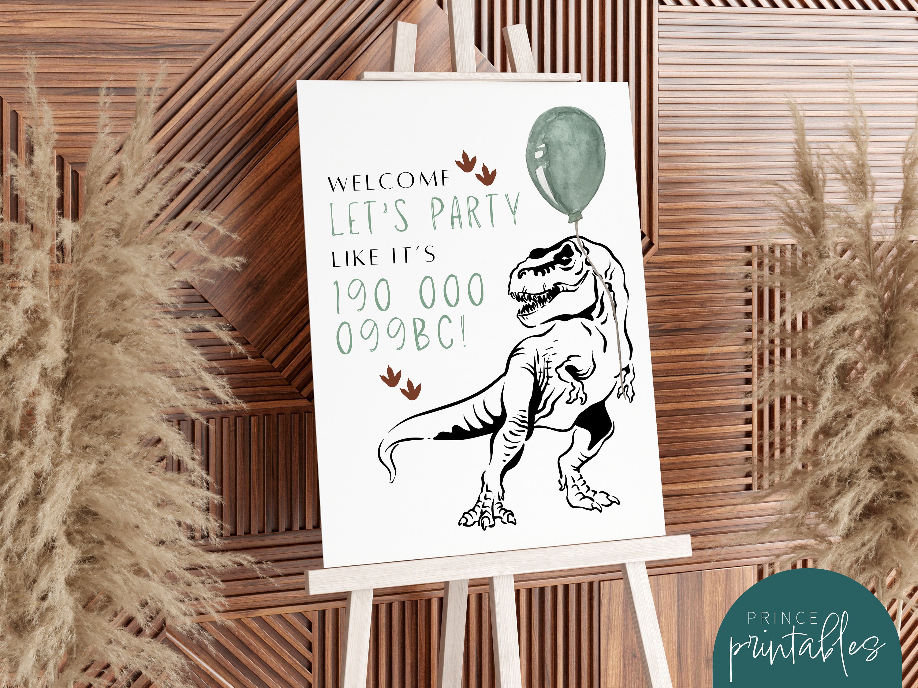 Dinosaur Birthday Welcome Sign: Three Rex Party (digital Download) - Etsy