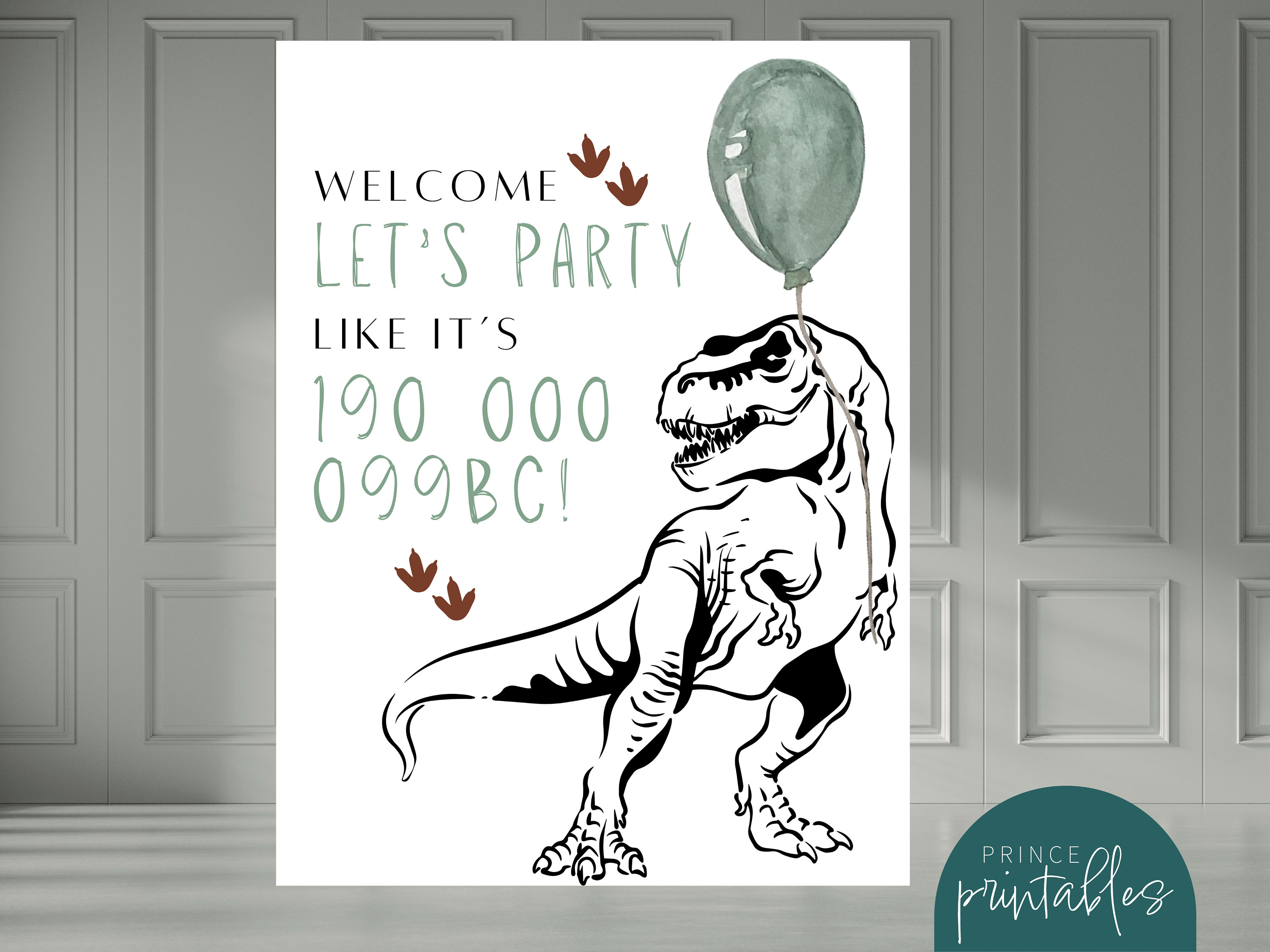 Dinosaur Birthday Welcome Sign: Three Rex Party (digital Download) - Etsy