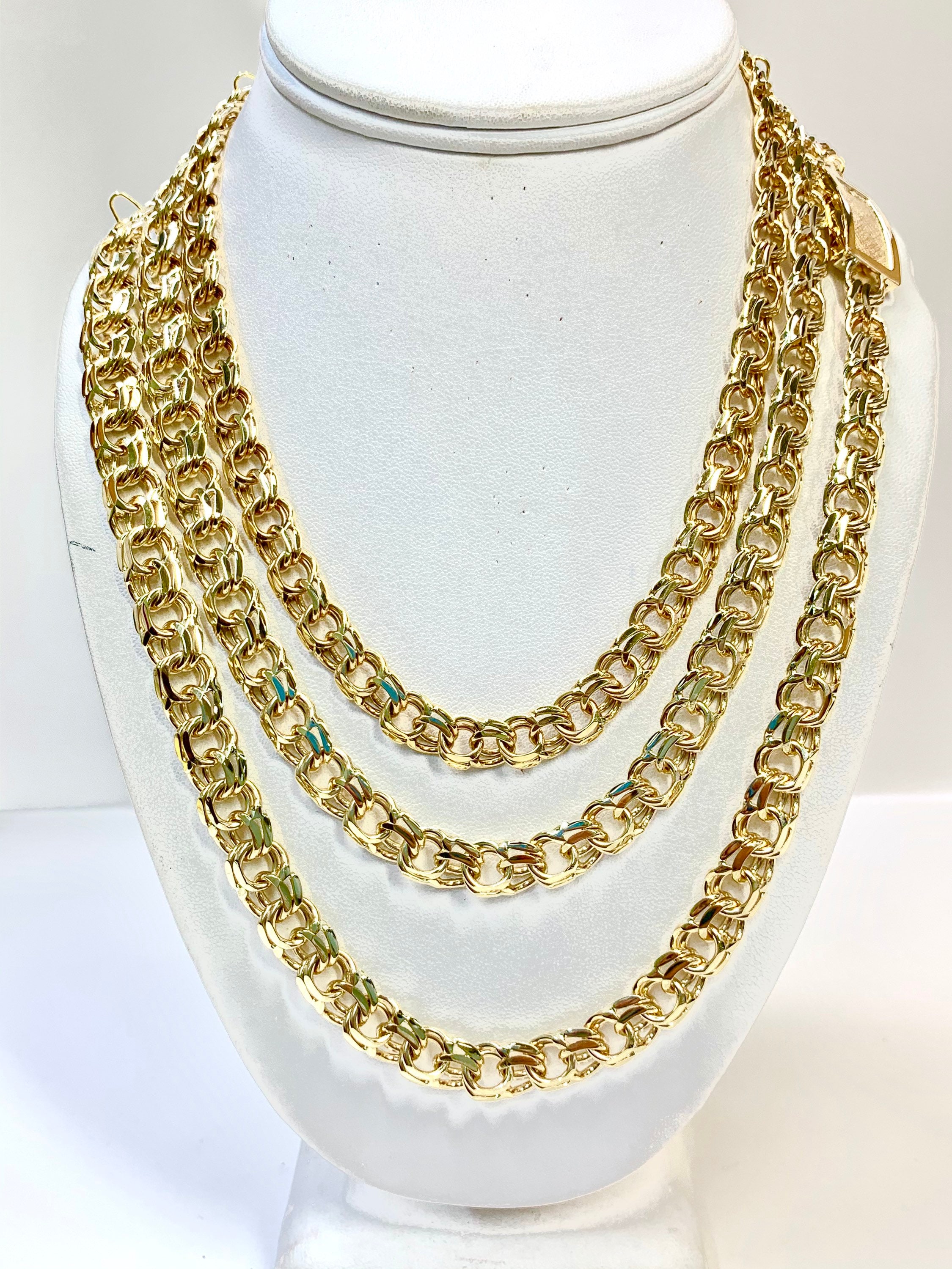 14 karat Gold Chino links chain custom made | Etsy