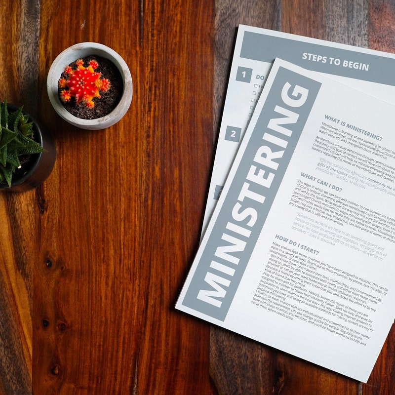 Ministering Handout - Etsy