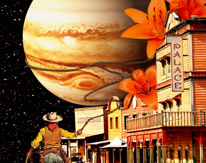 Space Sheriff Collage Art Print or Digital Download - Etsy