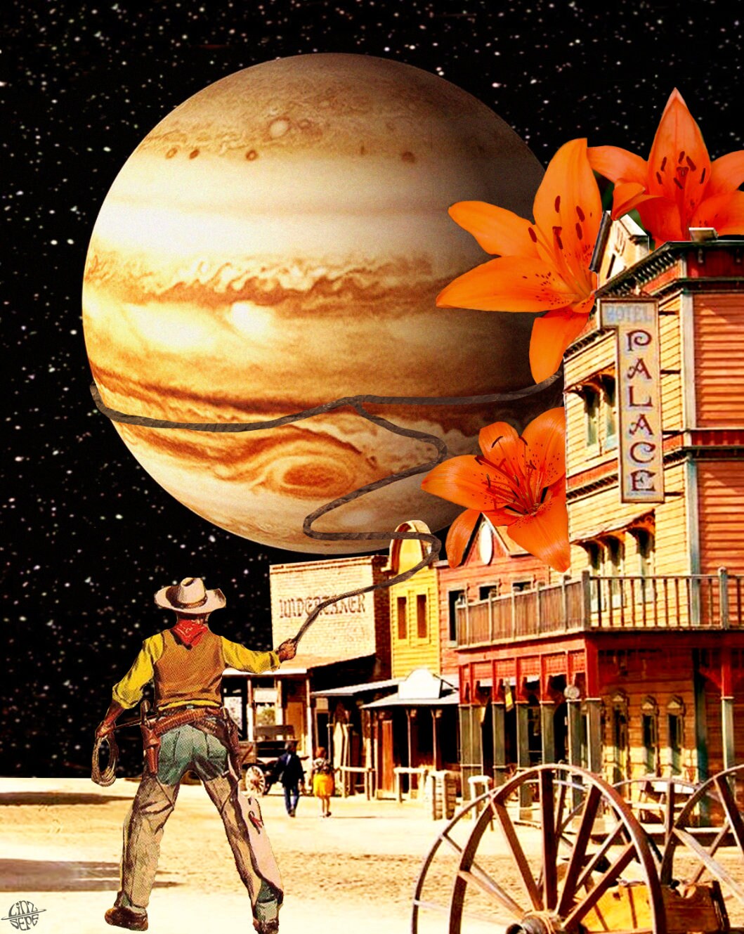 Space Sheriff - Collage Art Print or Digital Download - Etsy