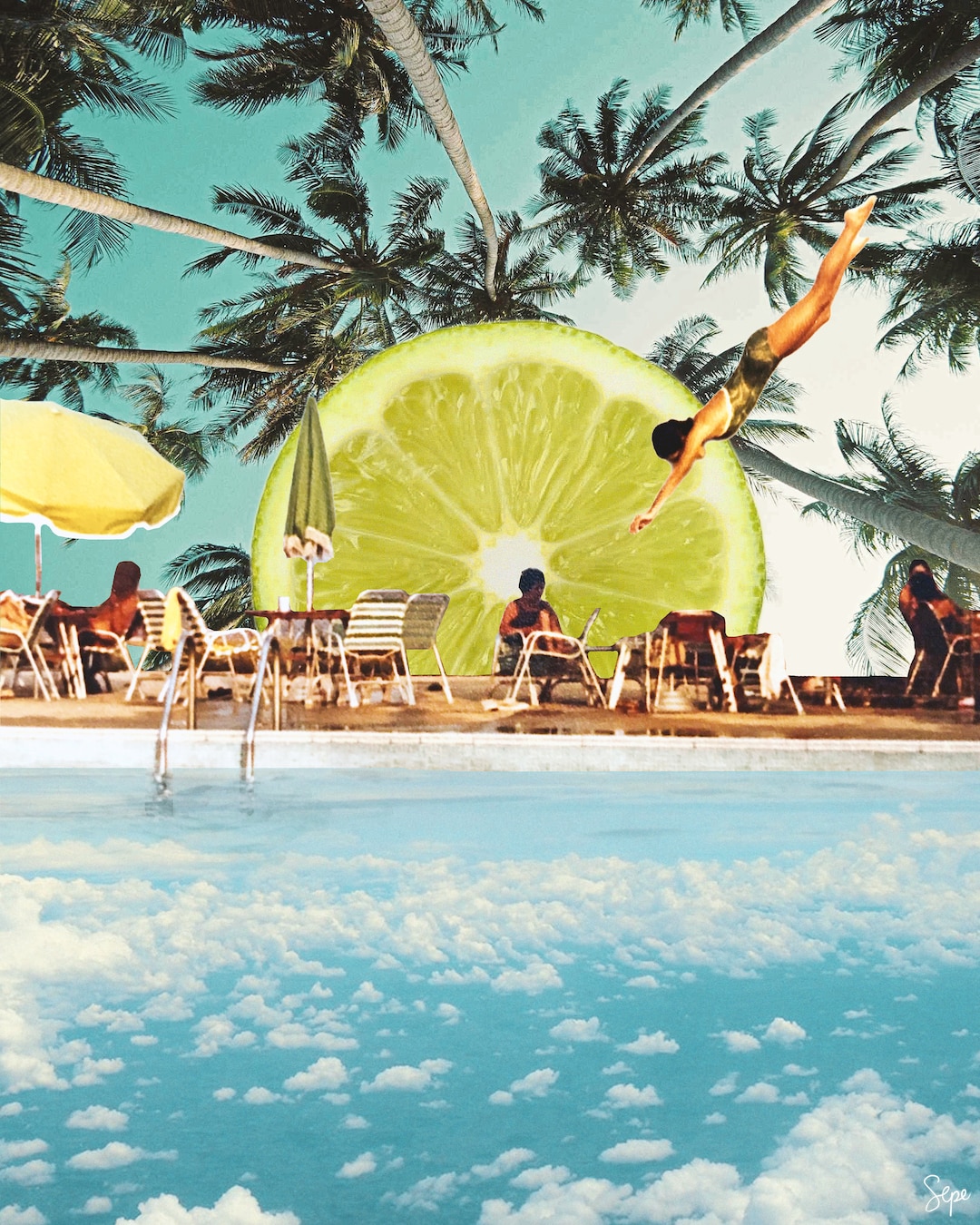 Key Lime Sky - Art Print or Digital Download - Etsy