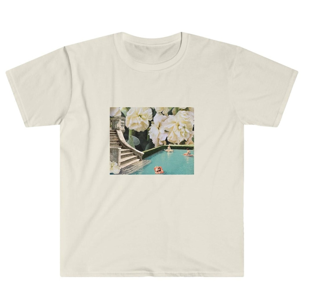 Original Art Graphic Tee - "floating Under Flowers" by Linz Sepe - Etsy