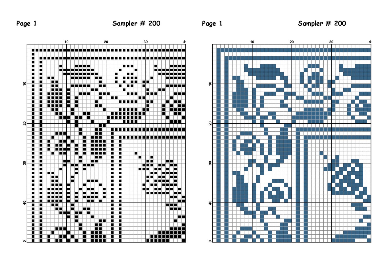 Cross Stitch Pattern Sampler Modern Cross Stitch Pattern | Etsy