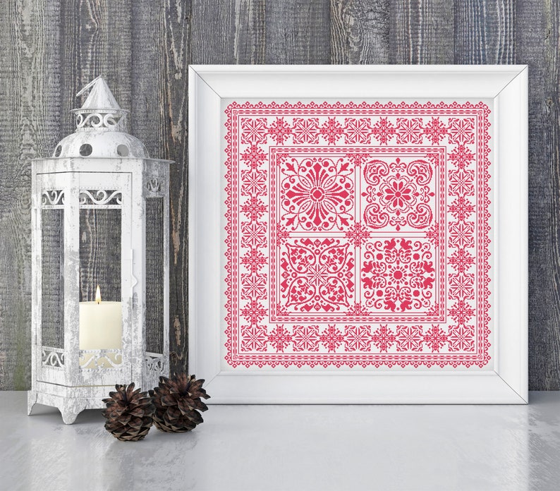 Sampler Cross Stitch Pattern Carpet Counted Cross Stitch | Etsy