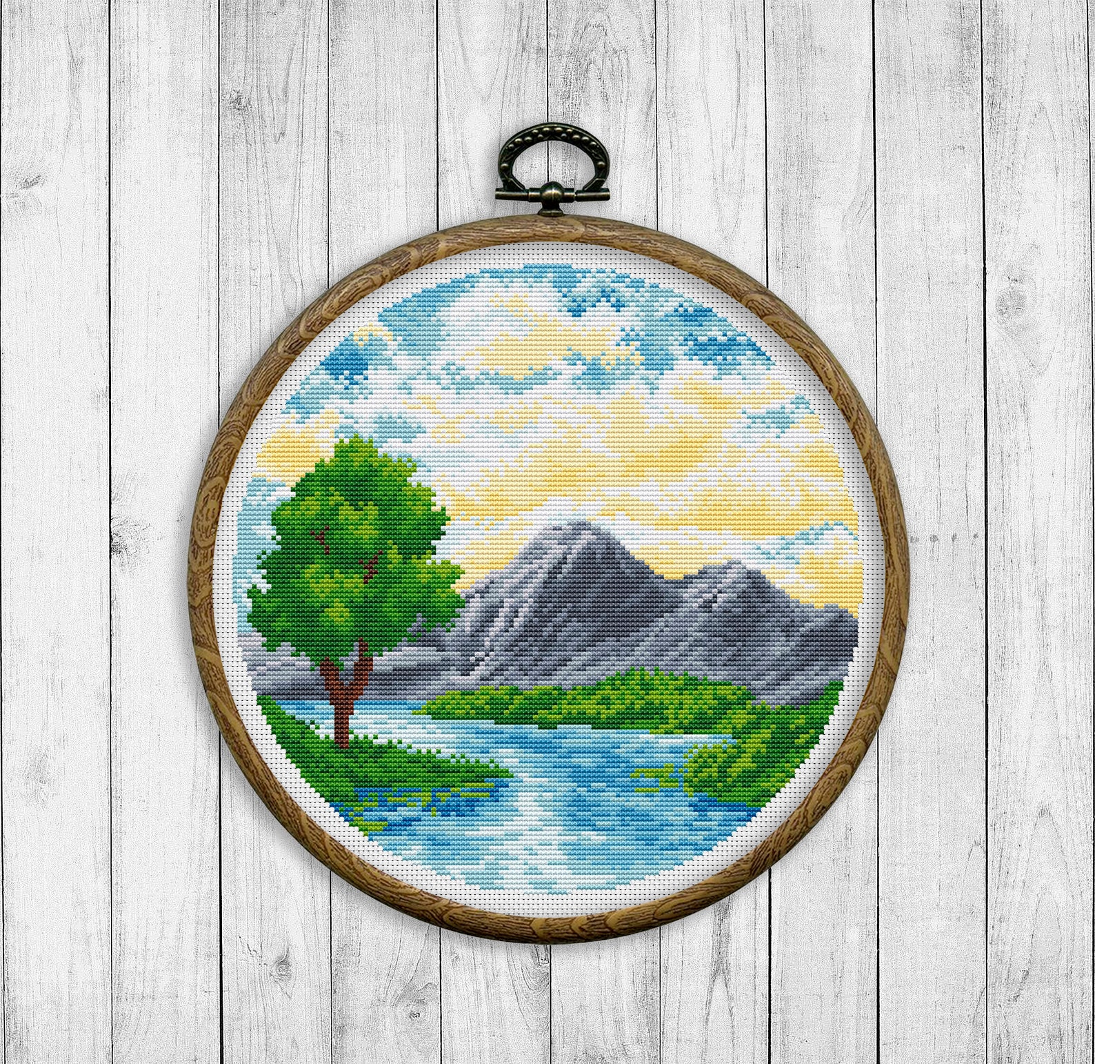 Nature Cross Stitch Pattern Modern Cross Stitch Pattern | Etsy
