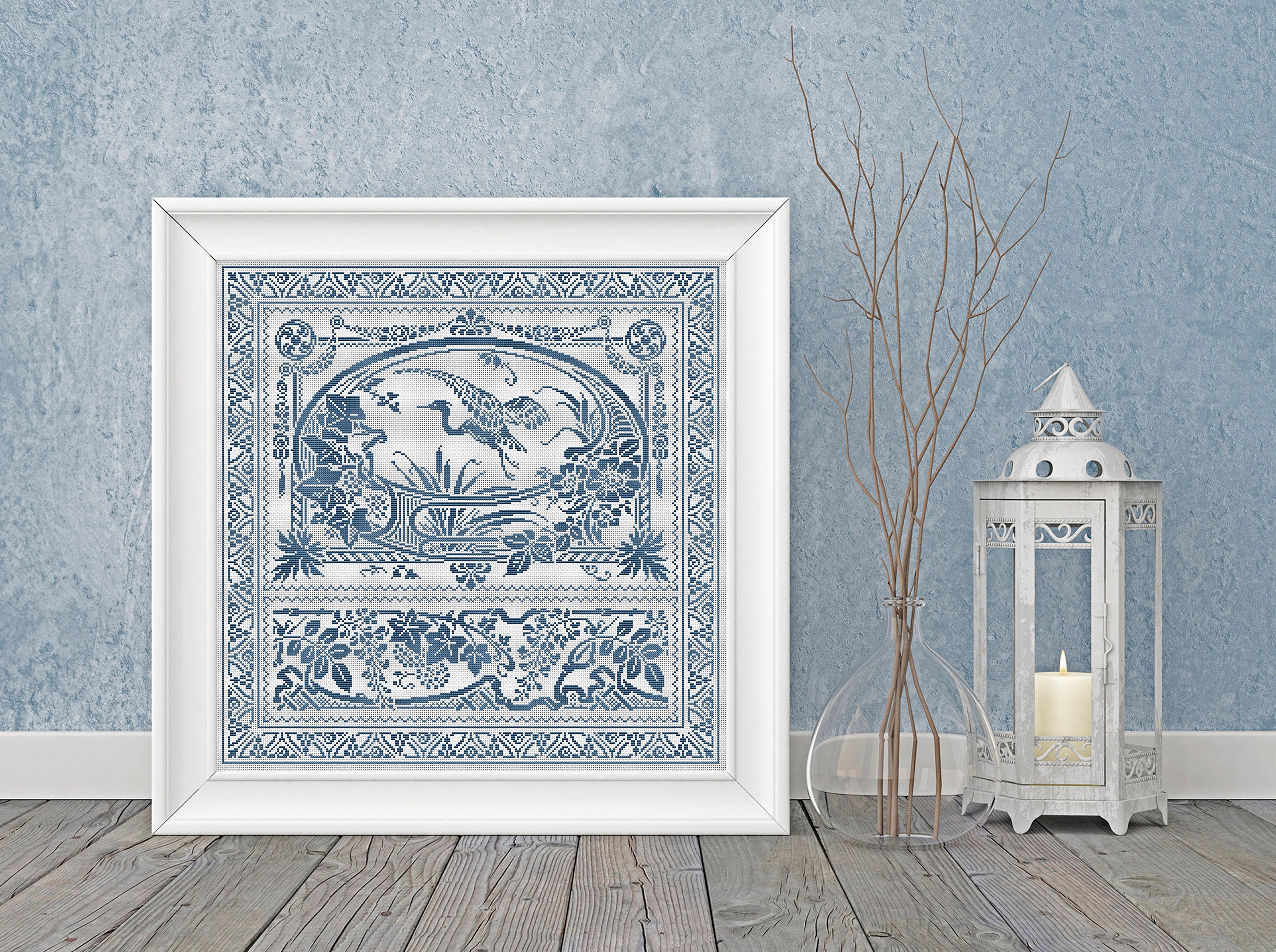 Sampler Cross Stitch Pattern Flowers Cross Stitch Pattern | Etsy