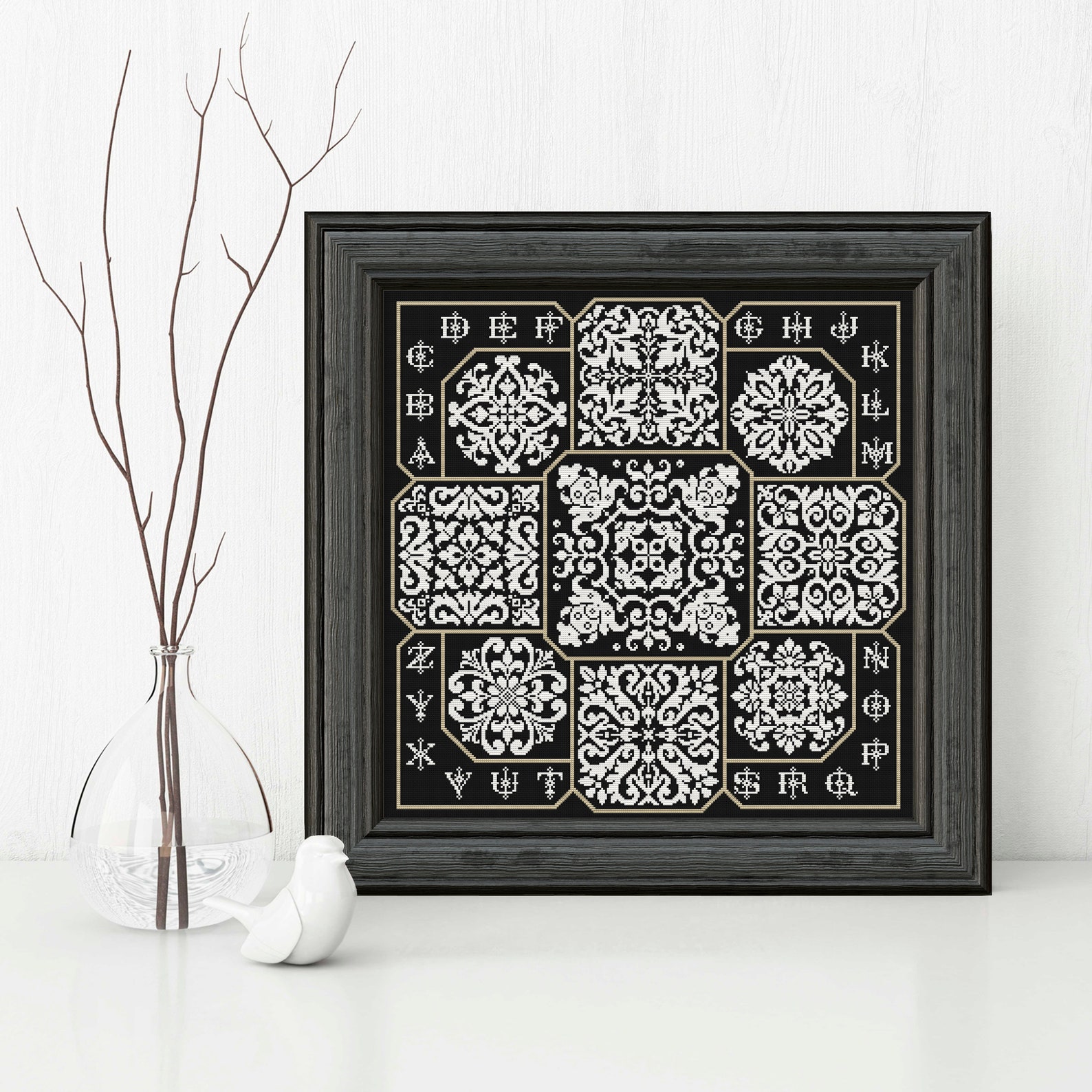 Sampler Cross Stitch Pattern Alphabet Cross Stitch Pattern | Etsy