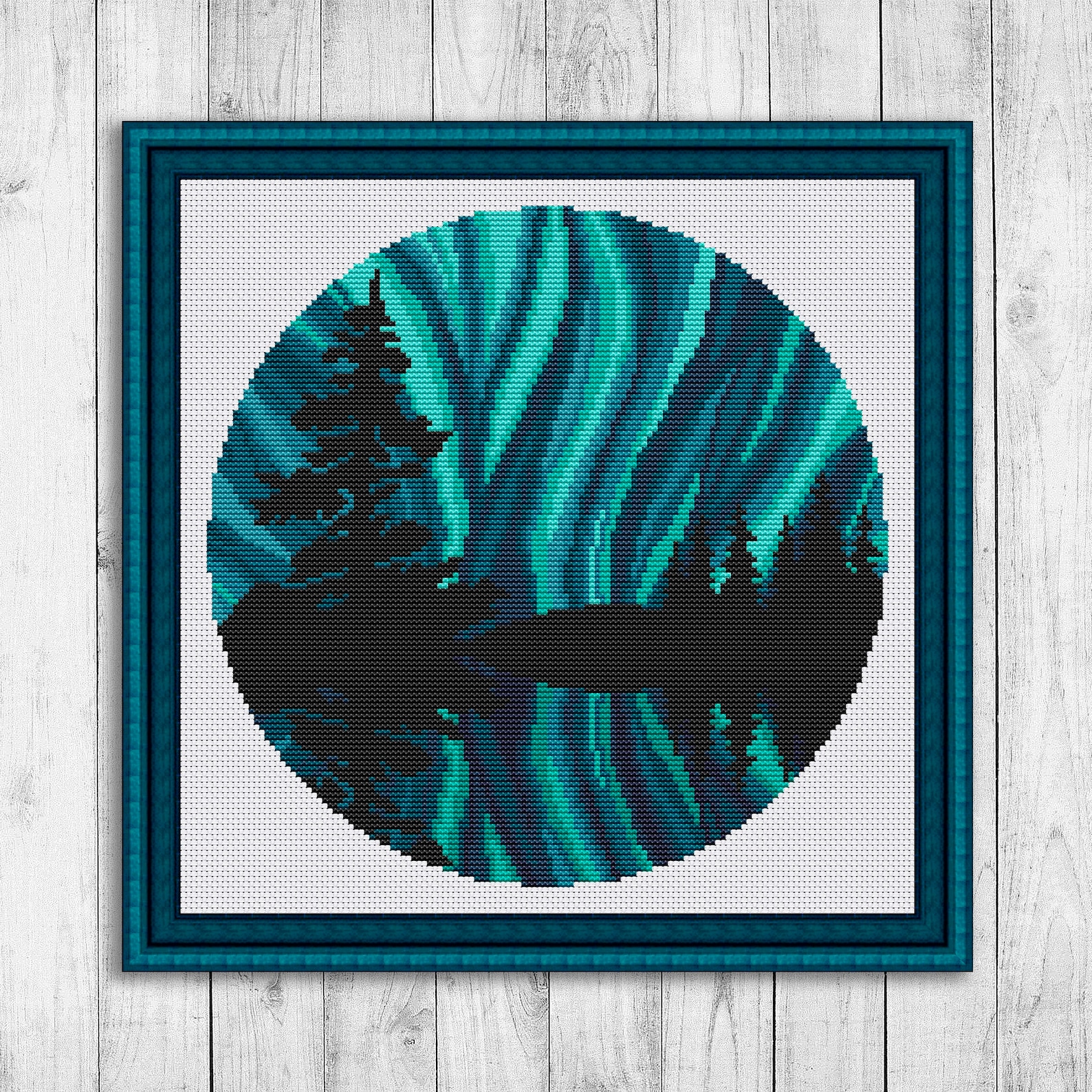 Northern Lights Cross Stitch Pattern Nature Counted Cross - Etsy Canada