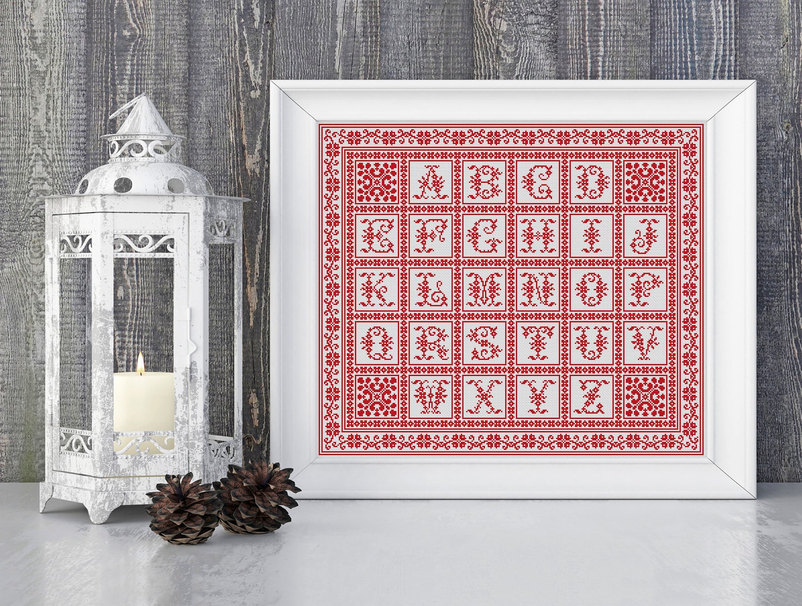 Sampler Cross Stitch Pattern, Carpet Counted Cross Stitch Pattern ...