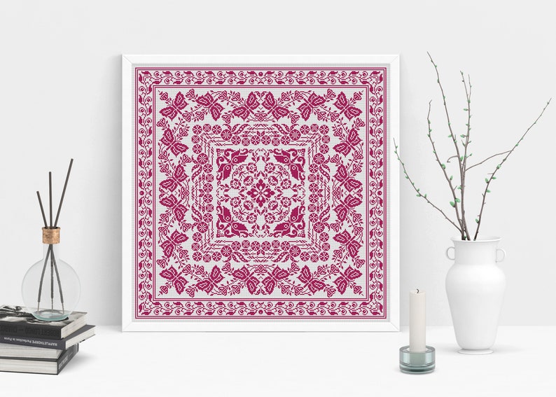 Cross Stitch Pattern Sampler, Modern Cross Stitch Pattern, Flower Cross ...