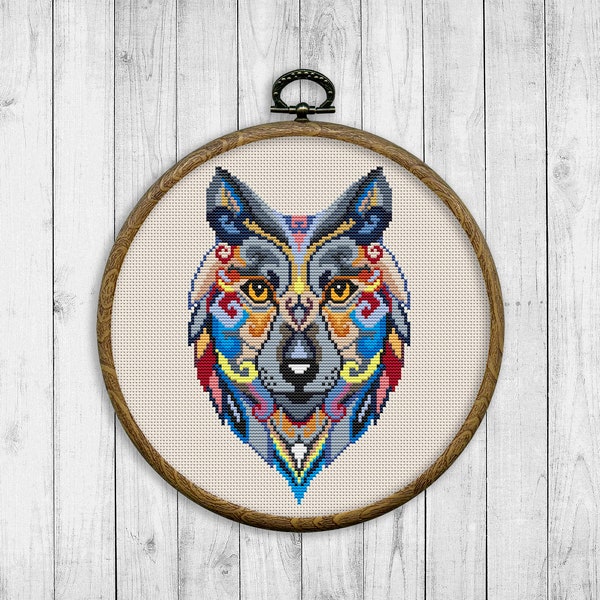 Wolf Cross Stitch - Etsy