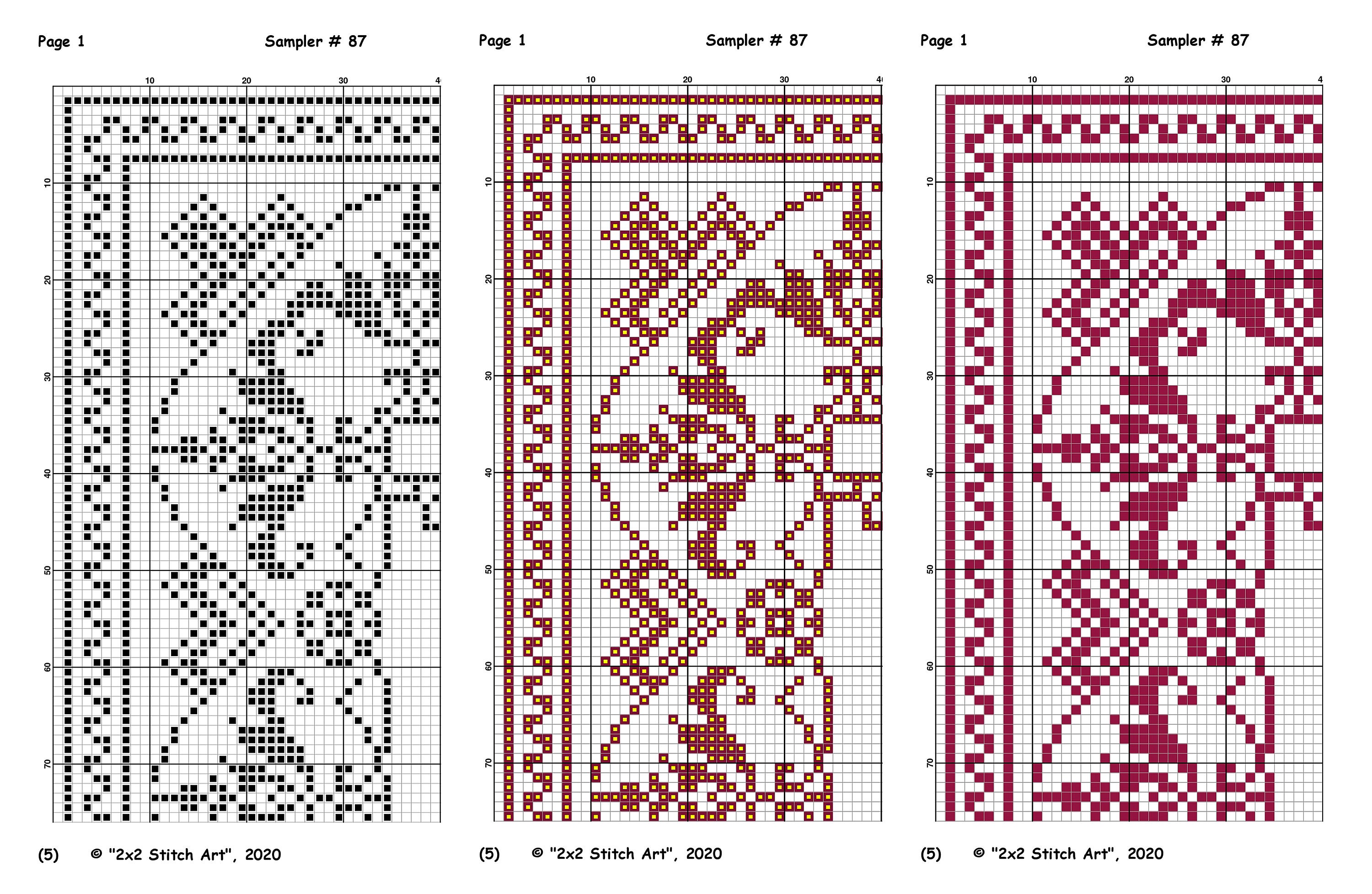 Sampler Cross Stitch Pattern Flowers Cross Stitch Pattern | Etsy