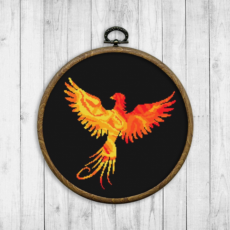 Phoenix Cross Stitch - Etsy