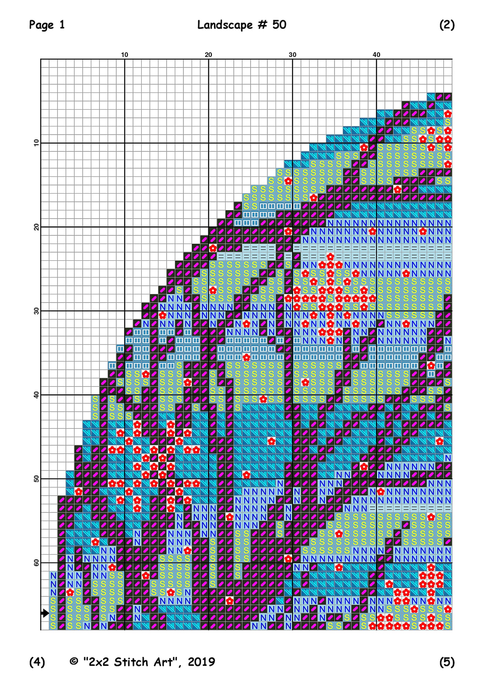 Winter Landscape Cross Stitch Pattern, Nature Counted Cross Stitch ...
