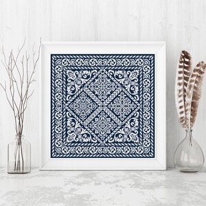 Modern Cross Stitch Pattern, Sampler Cross Stitch Pattern, Tile ...