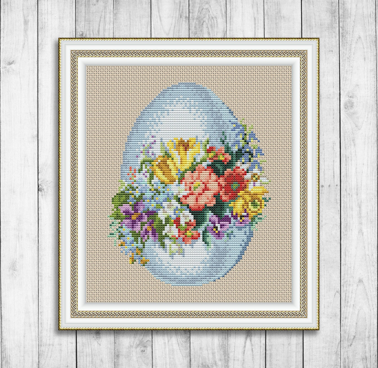 Easter Egg Cross Stitch Pattern Easter Cross Stitch Easter | Etsy