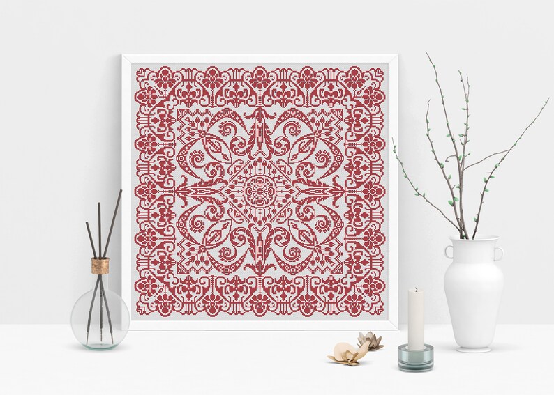 Cross Stitch Pattern Sampler, Modern Cross Stitch Pattern, Flowers ...