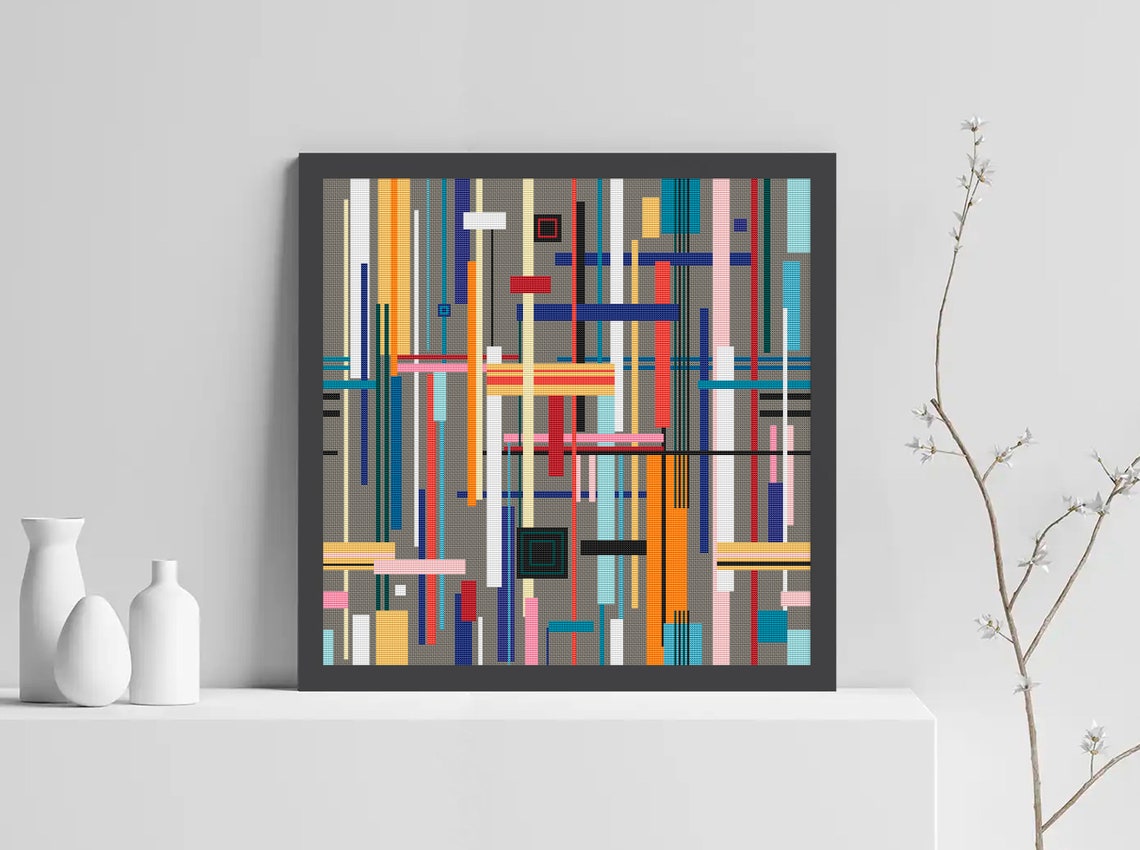 Modern Cross Stitch Pattern Geometric Cross Stitch Pattern - Etsy