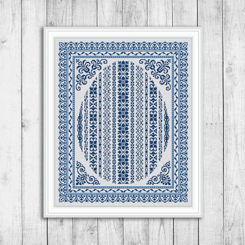 Sampler Cross Stitch Pattern Easter Cross Stitch Chart - Etsy