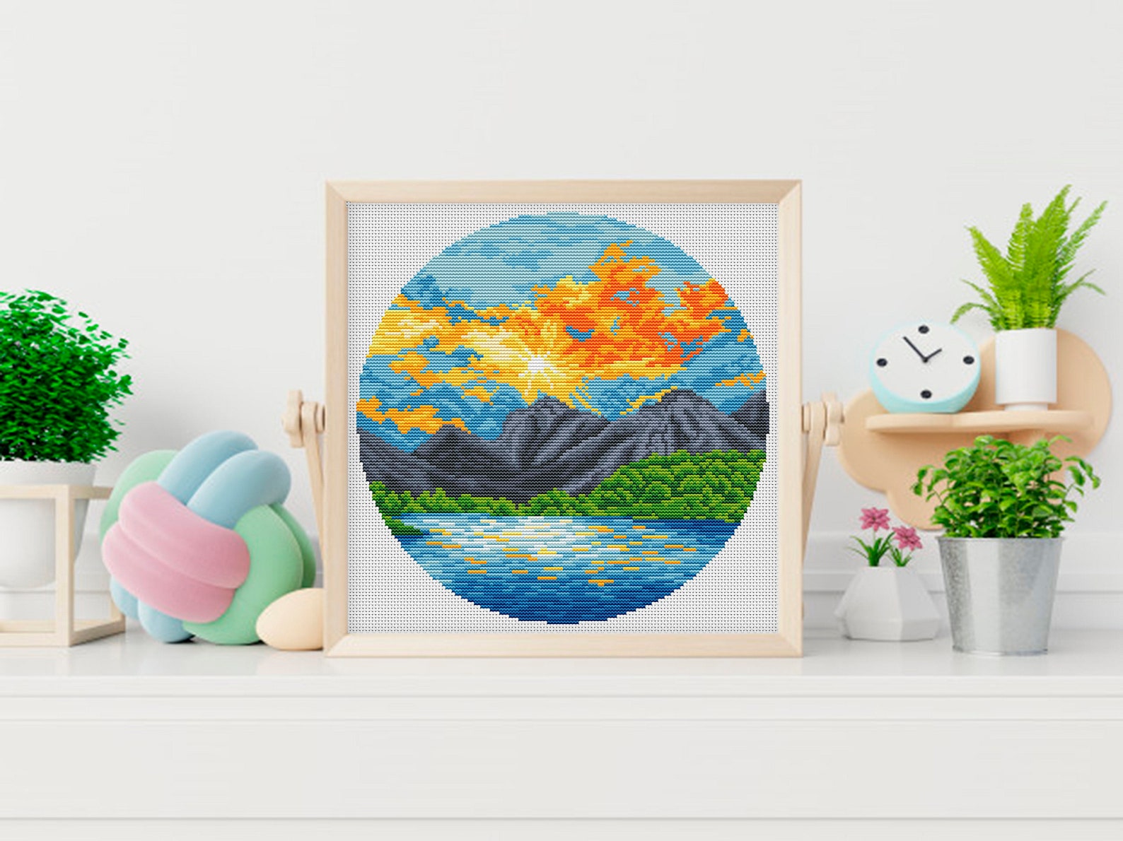 Nature Cross Stitch Pattern Sunset Cross Stitch Pattern | Etsy
